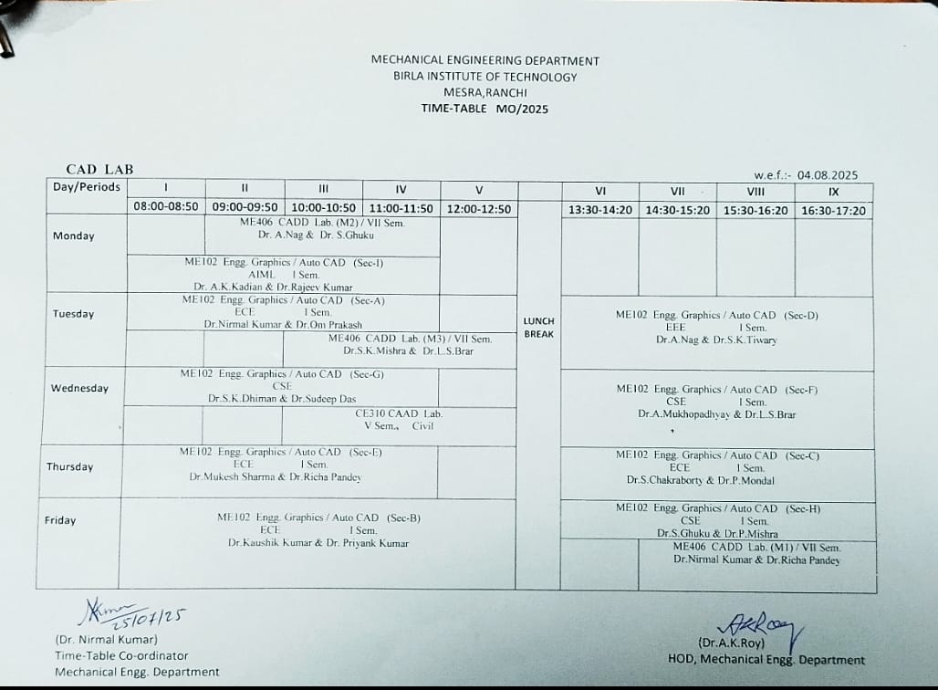 Time Table